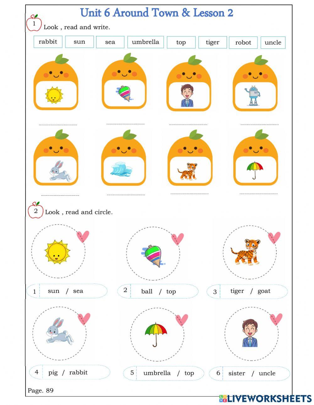 Practice letter t, u, s, r - SM2 worksheet | Live Worksheets