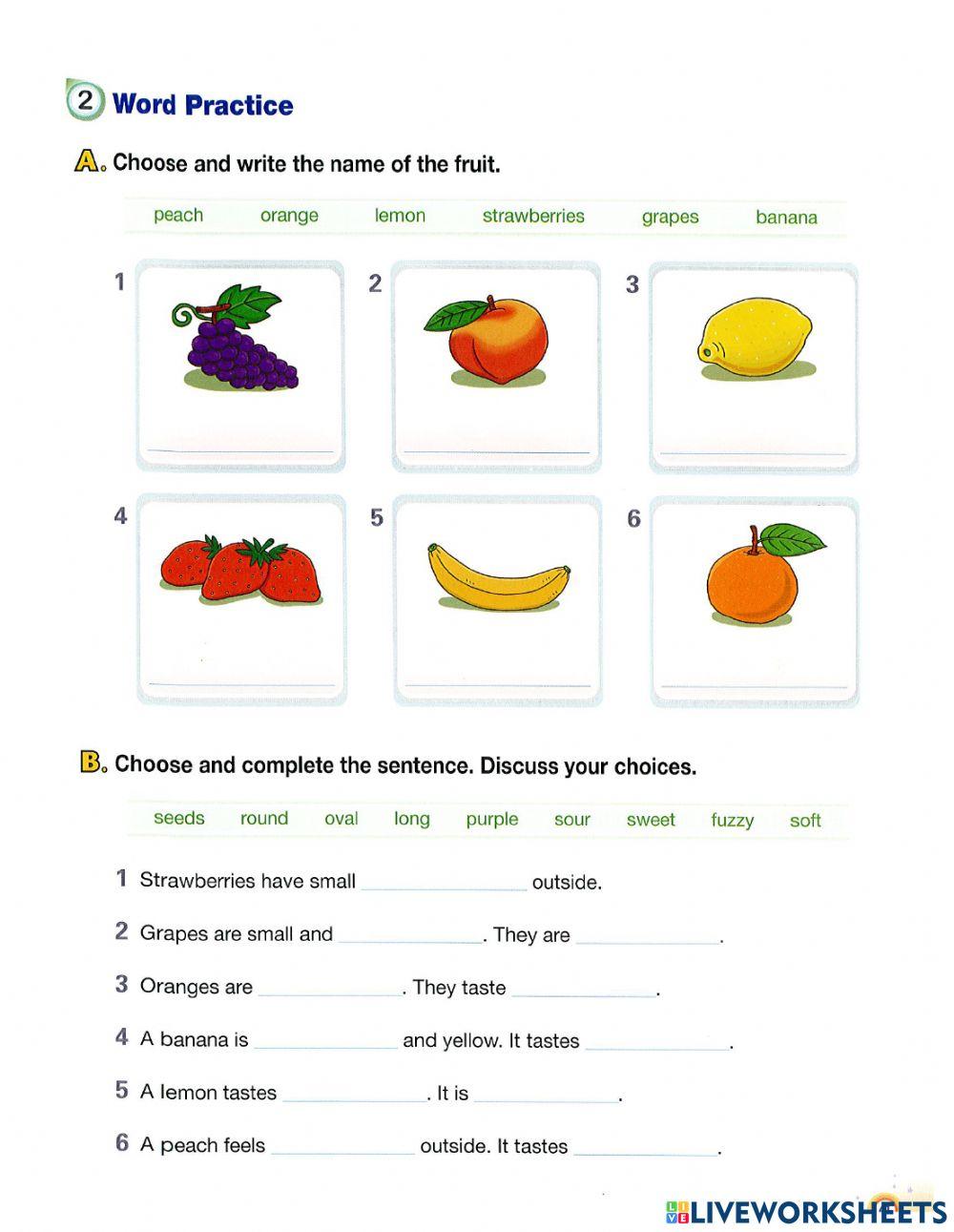 Unit 2 lesson 4 (1) MY FAVORITE FRUITS 2777824 | Miravan
