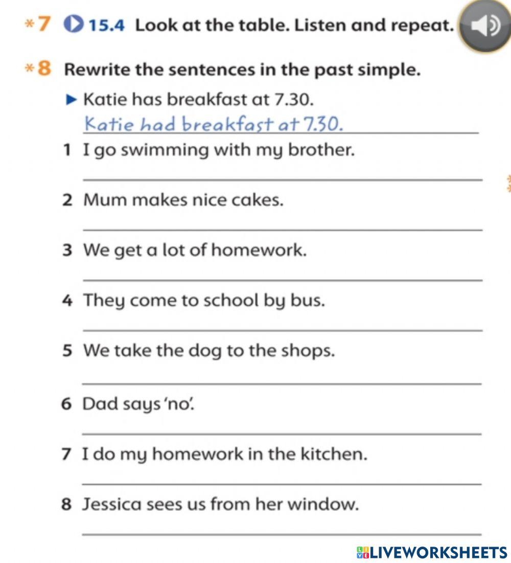 Oxford 2 past simple worksheet | Live Worksheets