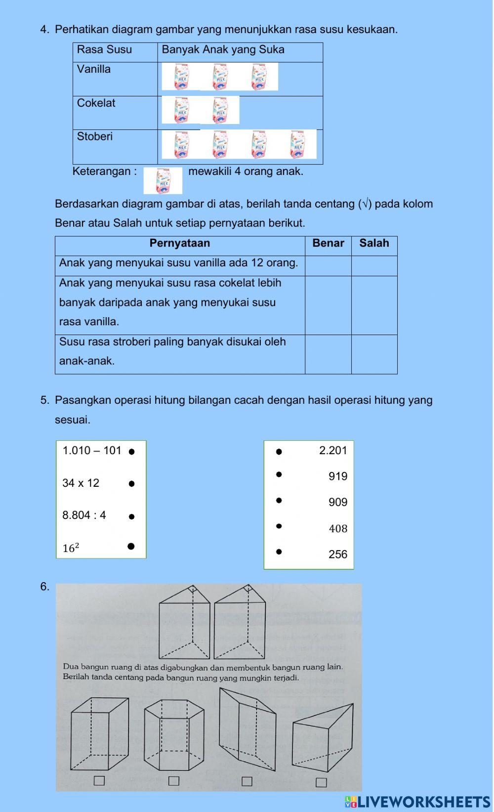 Numerasi 3 worksheet | Live Worksheets