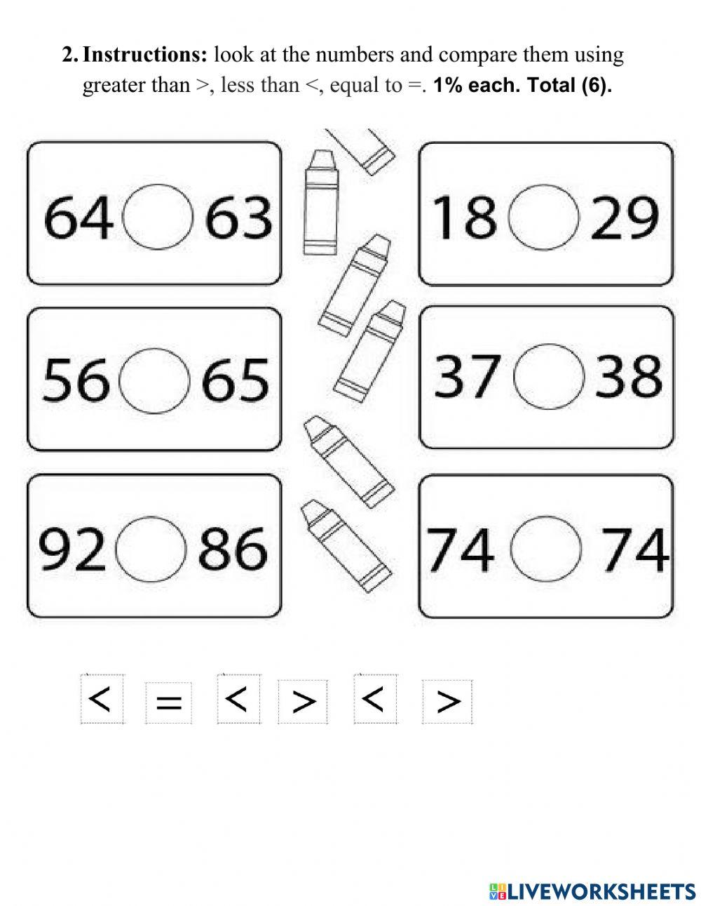 1st Grade Math 3rd Quarter Exam online exercise for | Live Worksheets