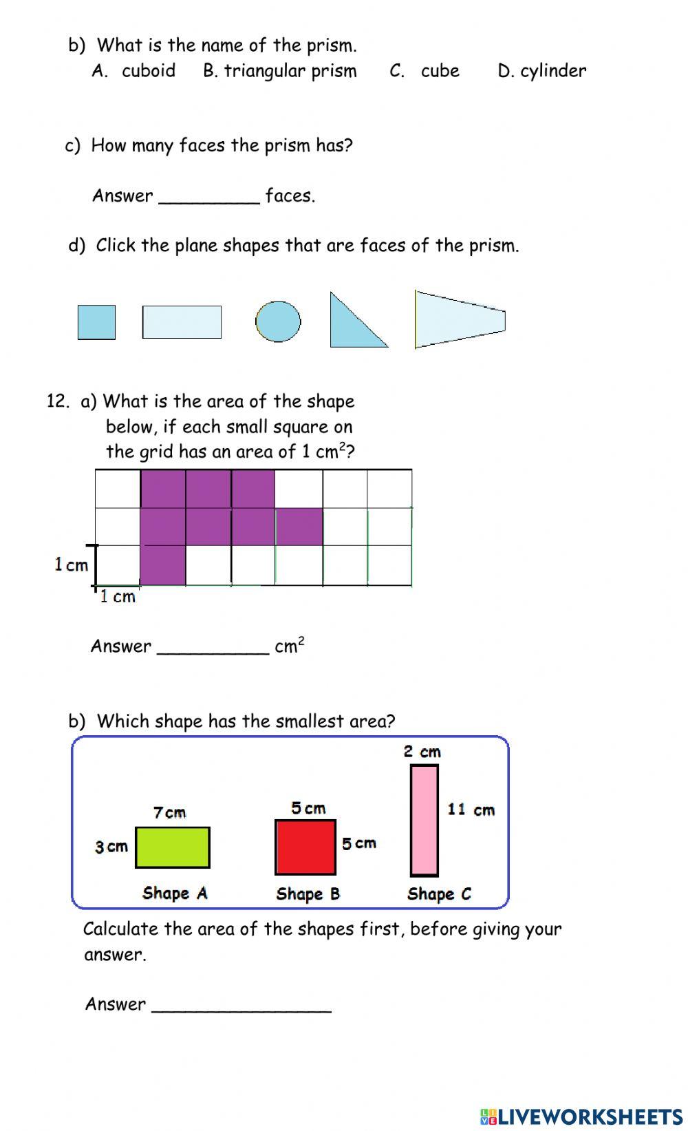 Term 2 Mathematics revision paper 5312126 | Kayleen