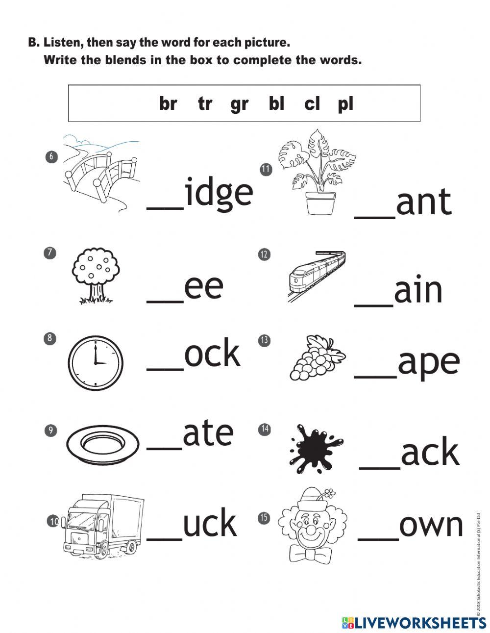 Phonics Assessment interactive worksheet | Live Worksheets