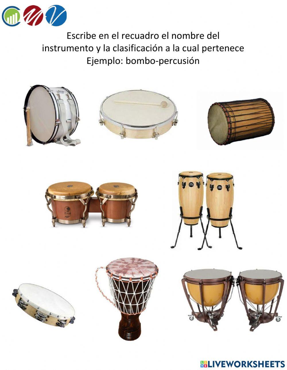 Instrumentos membranófonos interactive worksheet | Live Worksheets