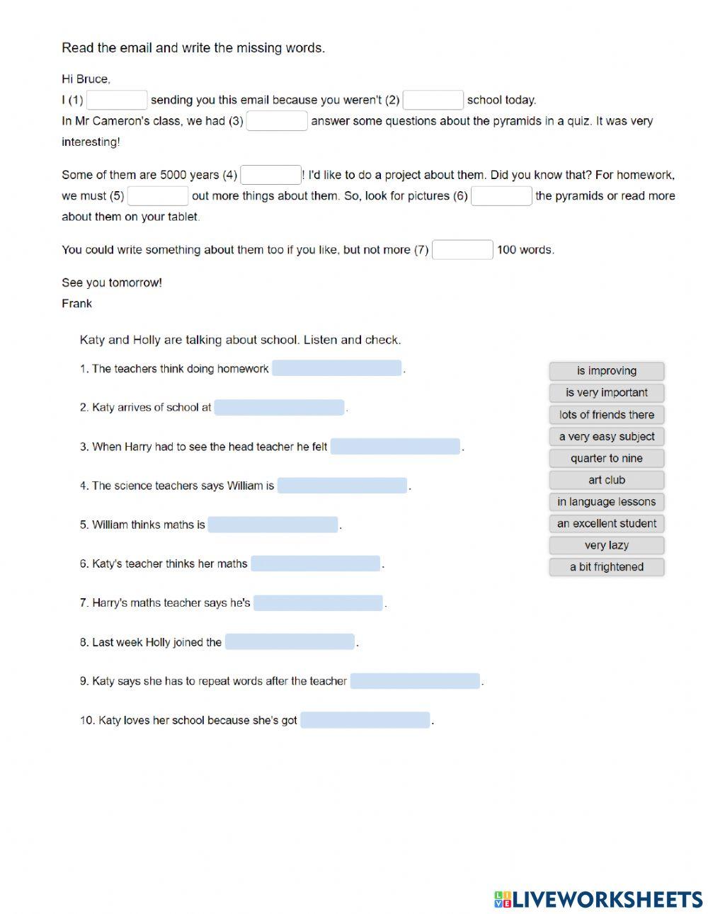 Ket vocab-unit 6 interactive worksheet | Live Worksheets