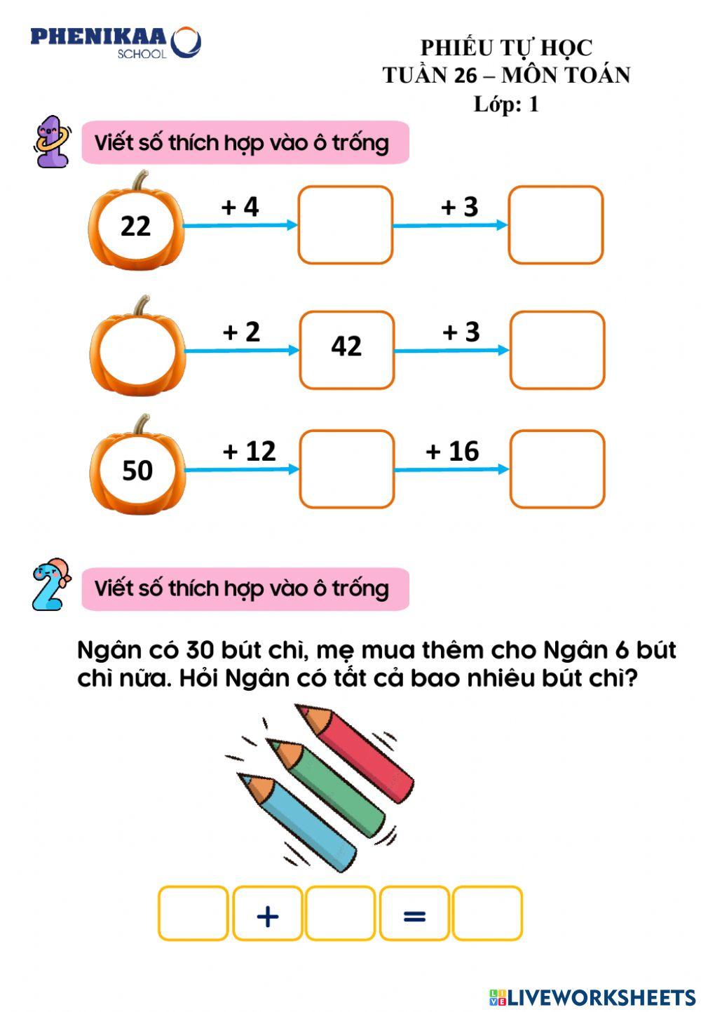 PCT Toán 26 worksheet | Live Worksheets