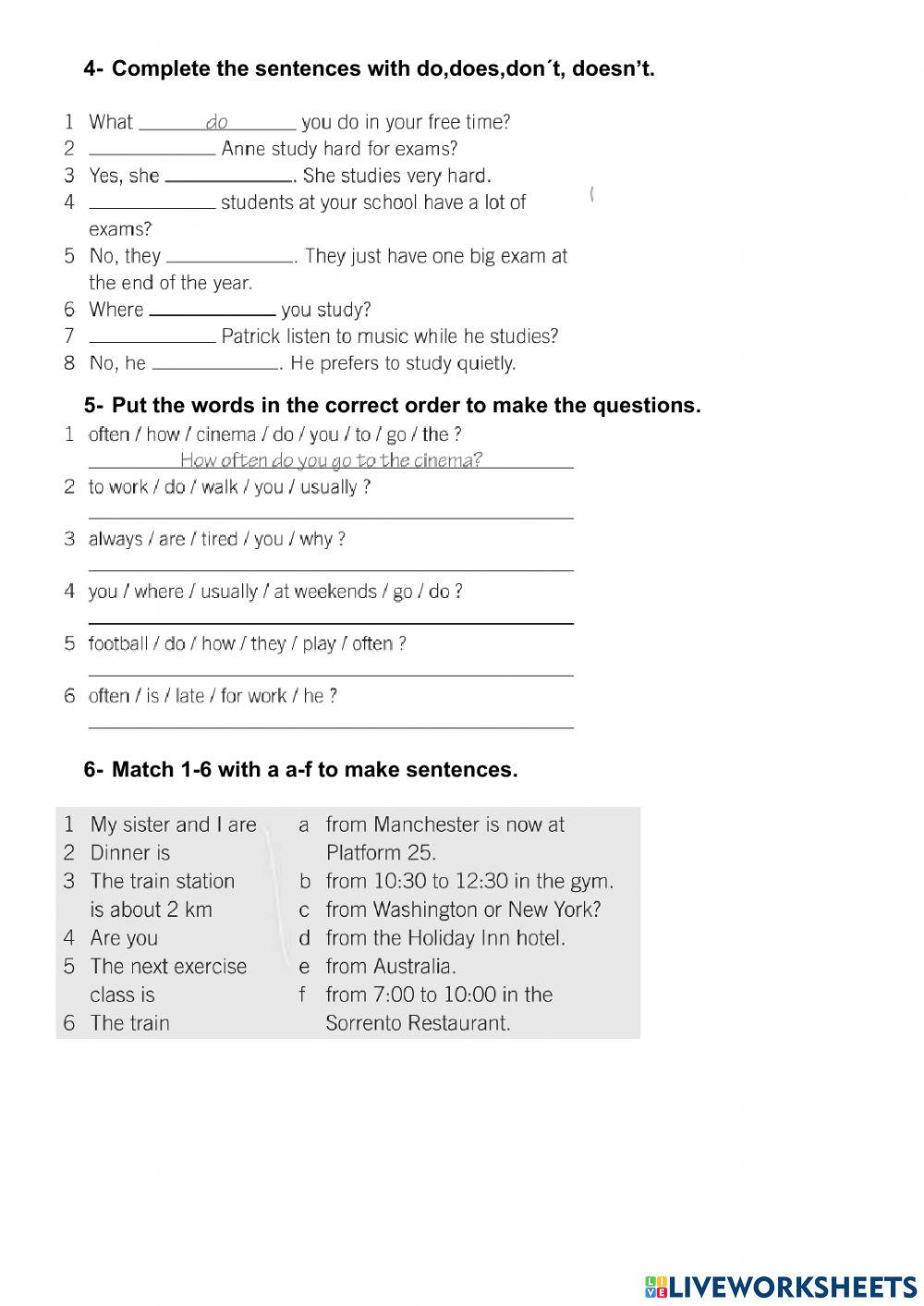 3rd sec online exercise for | Live Worksheets