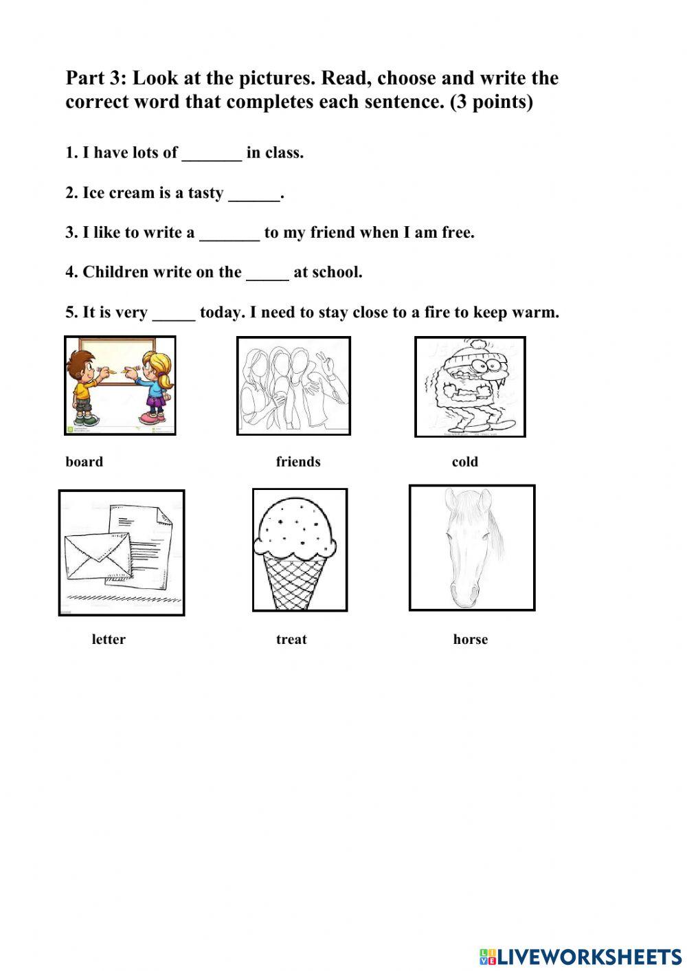 English 2 -Practice test -Midterm 2 online exercise for | Live Worksheets