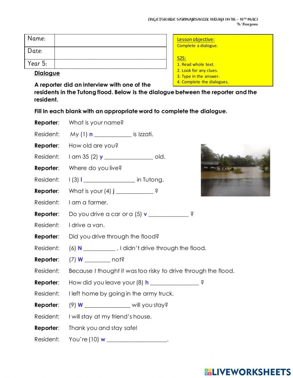 DIALOGUE STARS D2 online exercise for | Live Worksheets