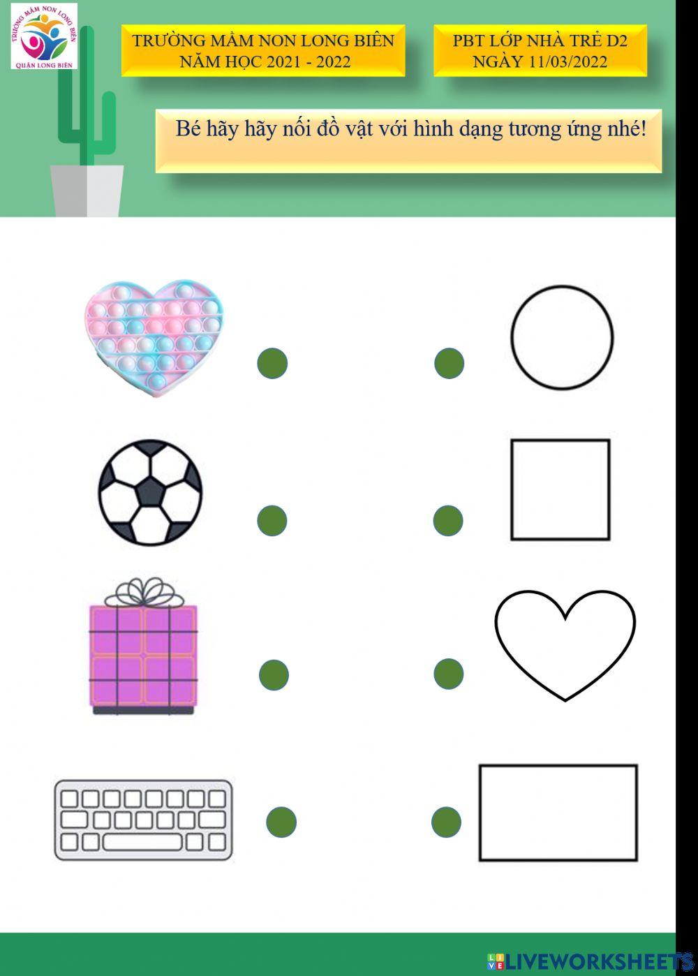 PBT cuối tuần lớp nhà trẻ D2 ngày 11-03-2022 online exercise for | Live Worksheets