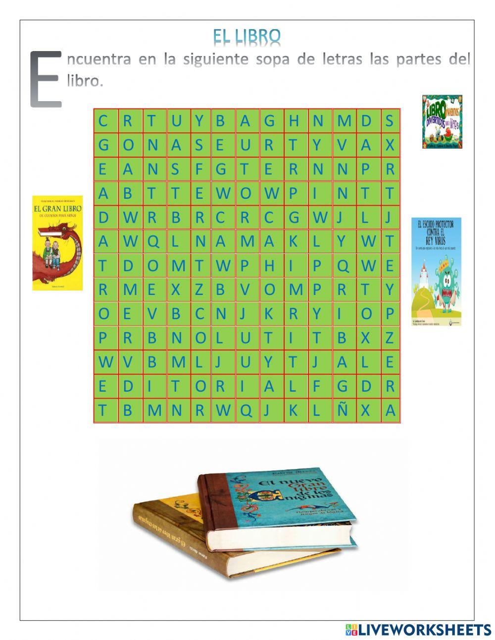las partes del libro online exercise for | Live Worksheets