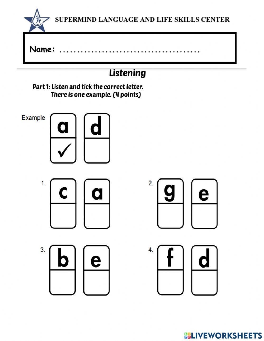 Phonics 1 online exercise for Phonics | Live Worksheets