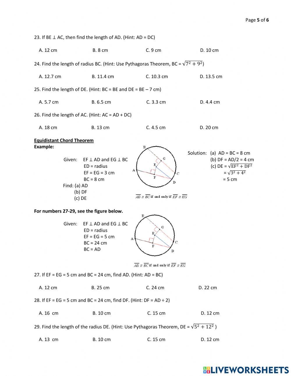 M3-4-5 English for Math Final Test (Term 2, 2021) online exercise for ...