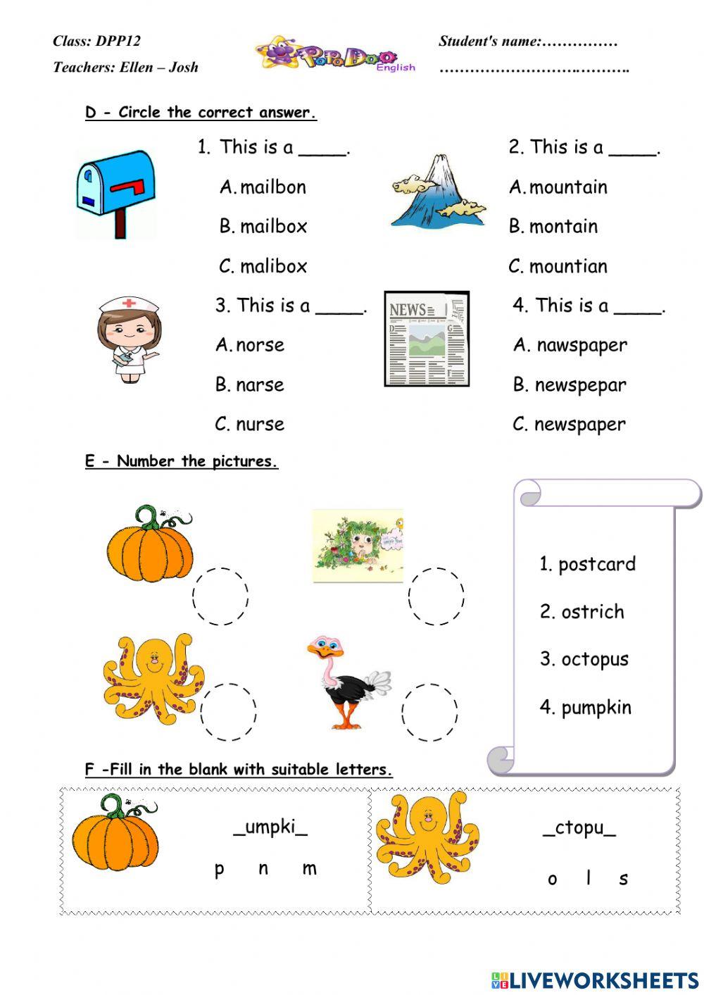 PSE C3 - Phonics worksheet | Live Worksheets