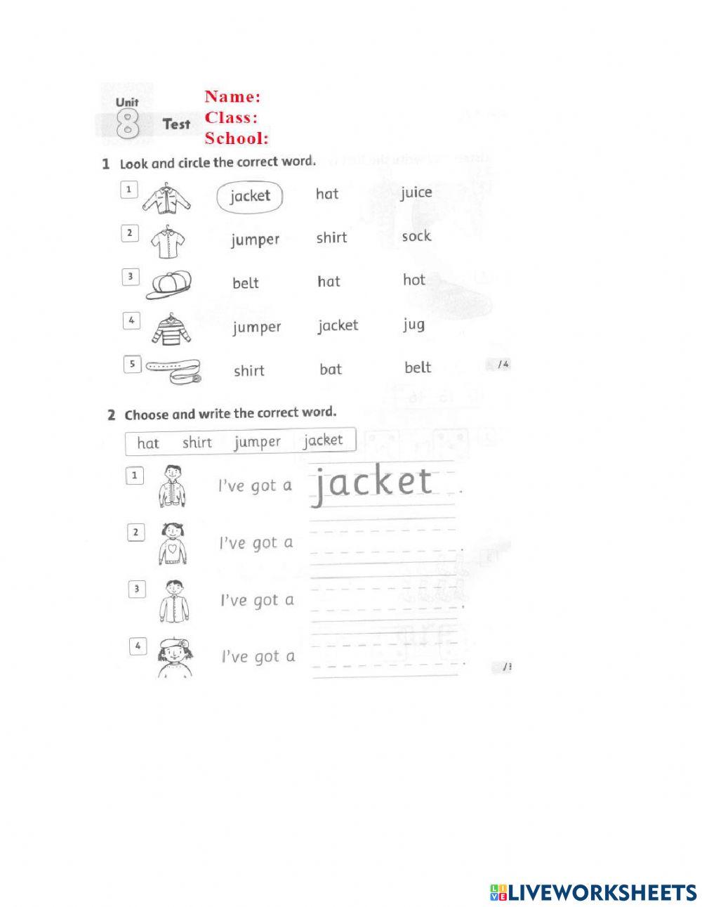 Family and Friends Starter Unit 0 Bài 8 online exercise for | Live ...