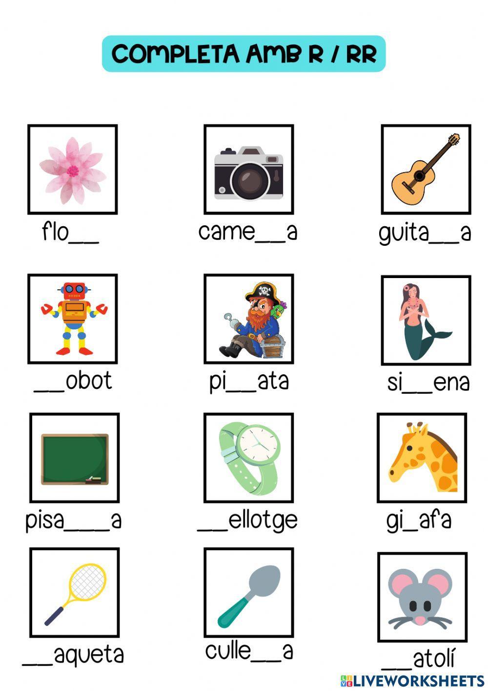 R-rr | Free Interactive Worksheets | 1934621