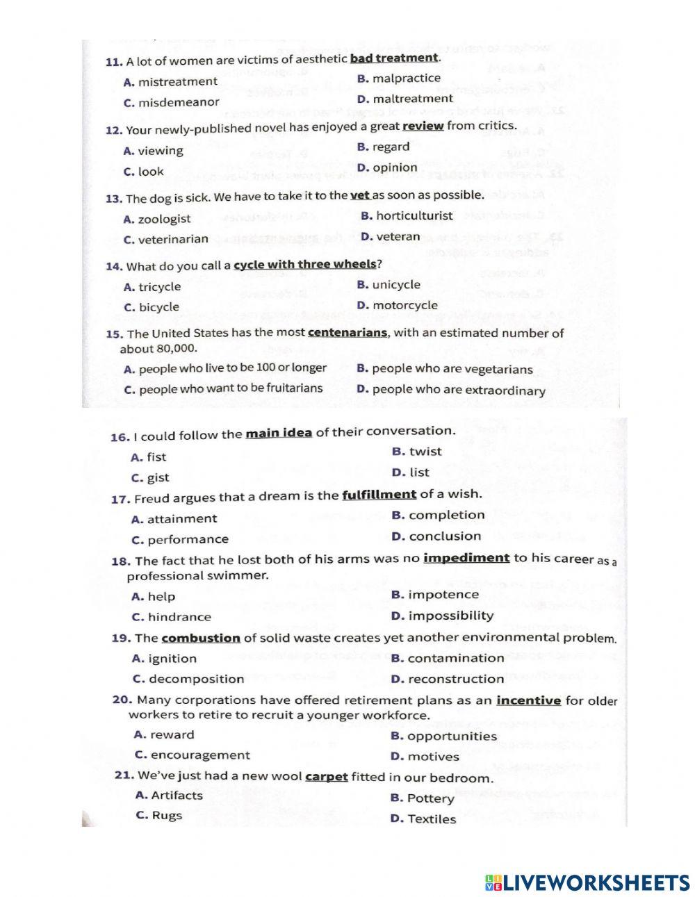 environmental problems synonyms