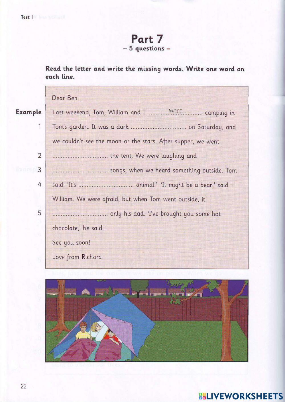 FLYERS 3 TEST 1 PART 5-7 4088915 | annnguyen3142 | Live