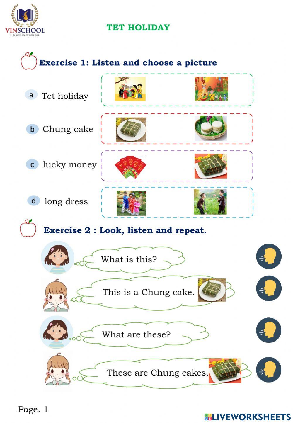 Tet holiday free online activity | Live Worksheets