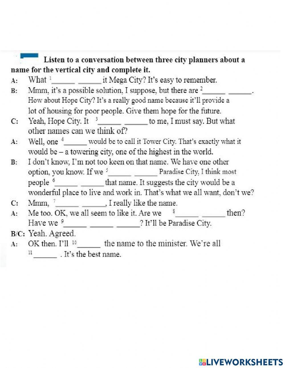 Mega project worksheet | Live Worksheets