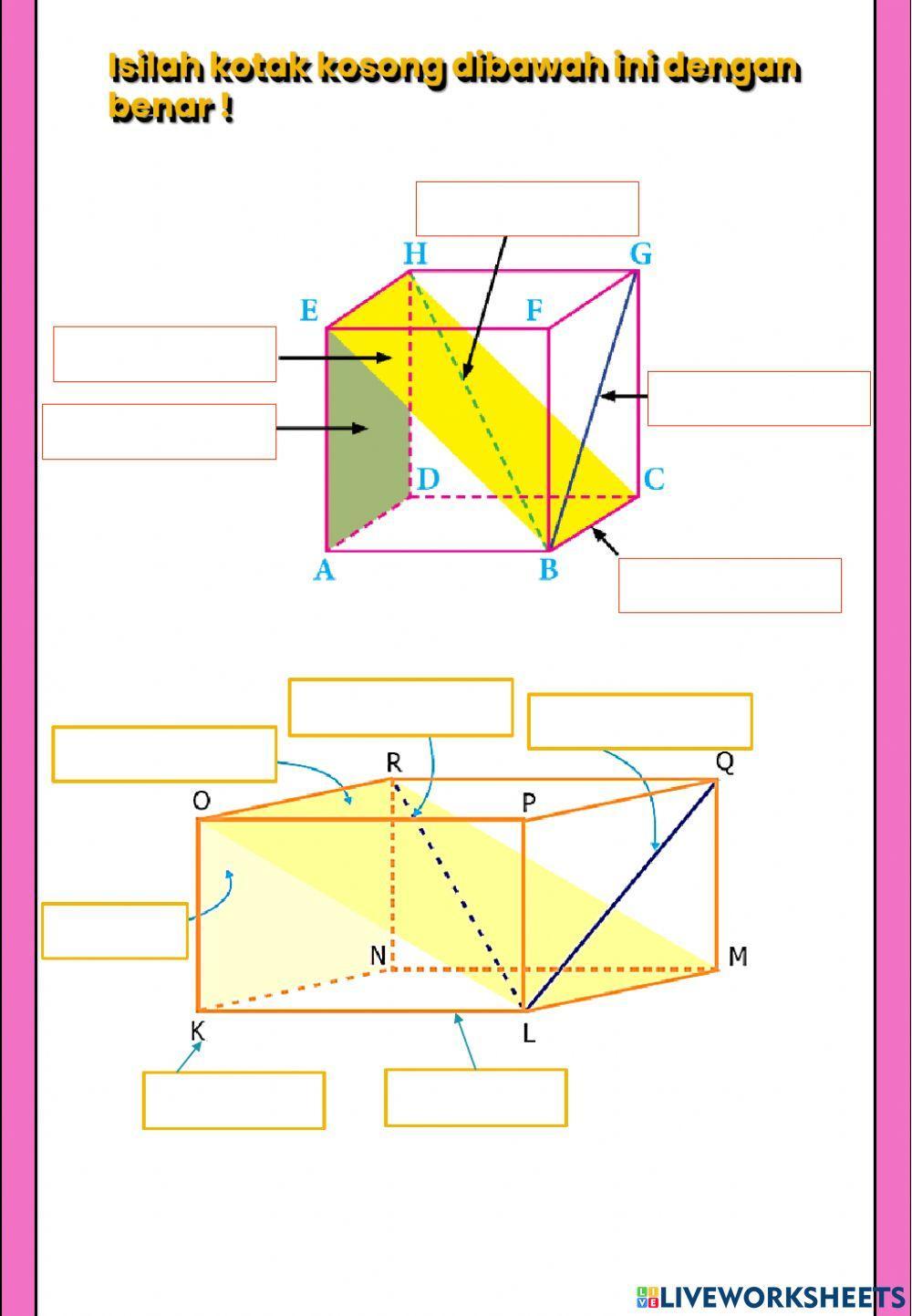 BANGUN RUANG SI… | Free Interactive Worksheets | 2784958