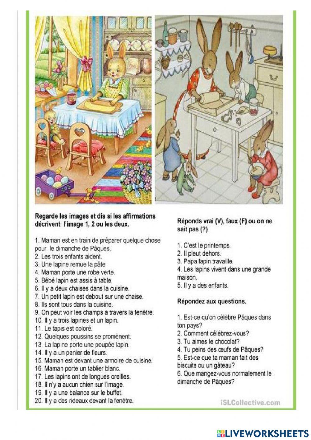 Pâques-images online exercise for | Live Worksheets