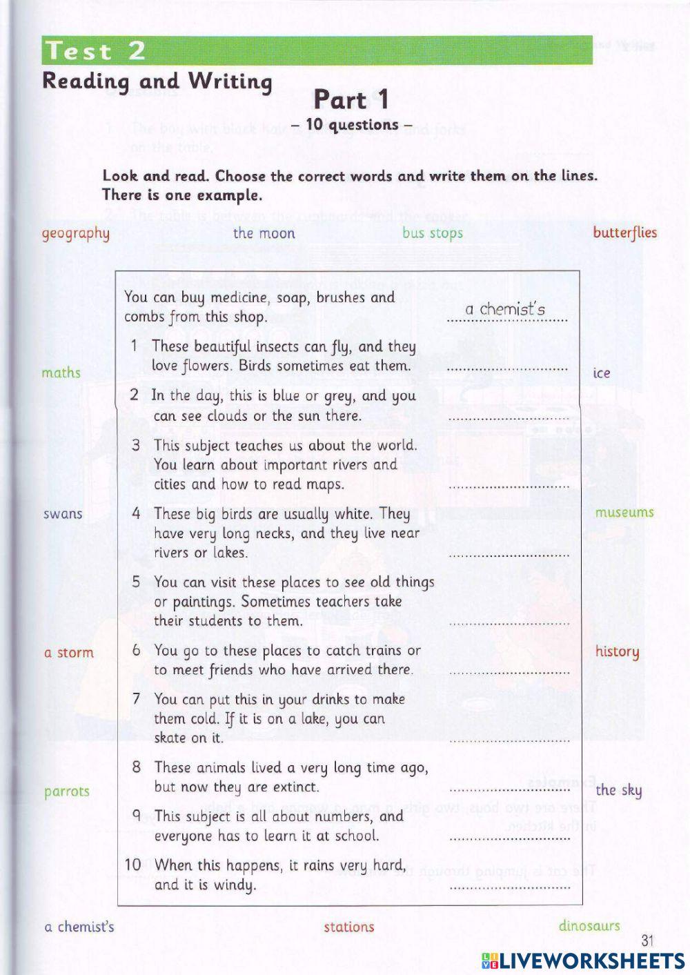 FLYERS 4 TEST 2 PART 1-4 4238359 | annnguyen3142