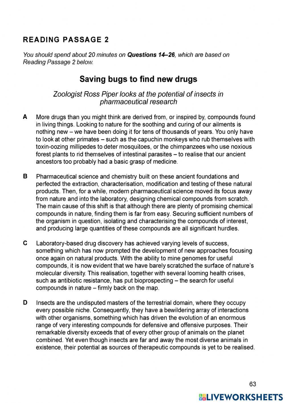 READING PRACTICE 9 online exercise for | Live Worksheets