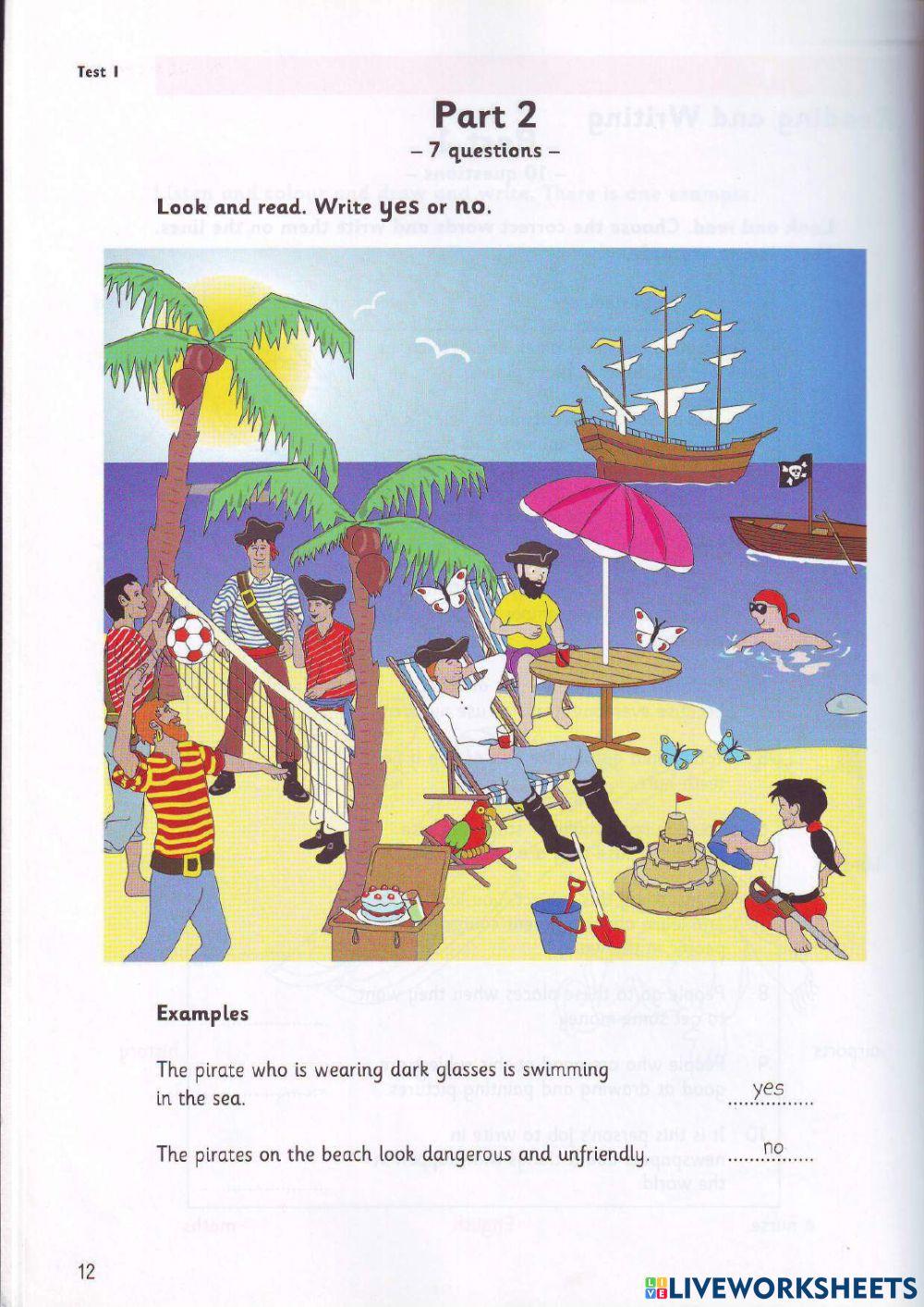 FLYERS 5 TEST 1 PART 1-4 online exercise for | Live Worksheets