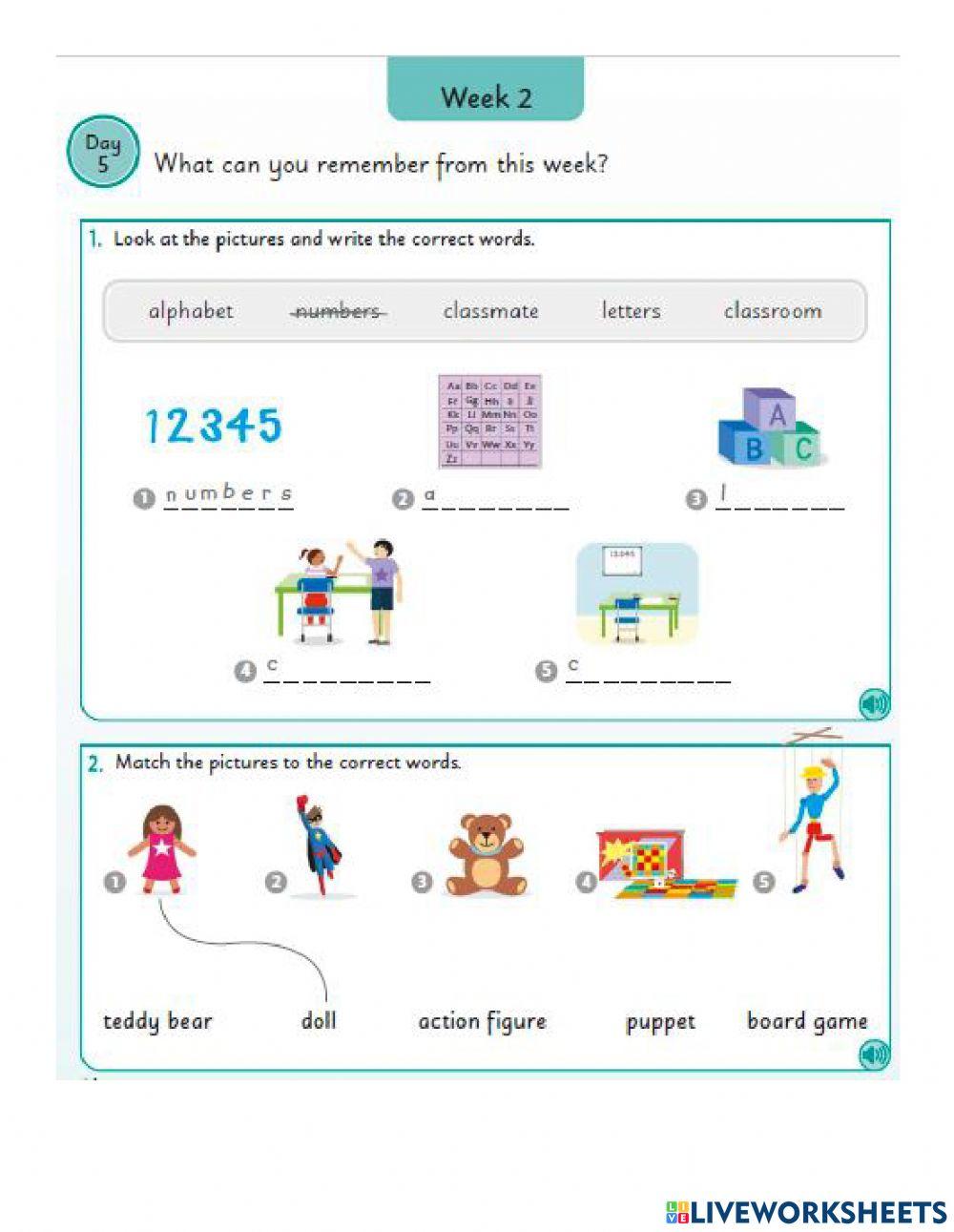 Week2 worksheet | Live Worksheets
