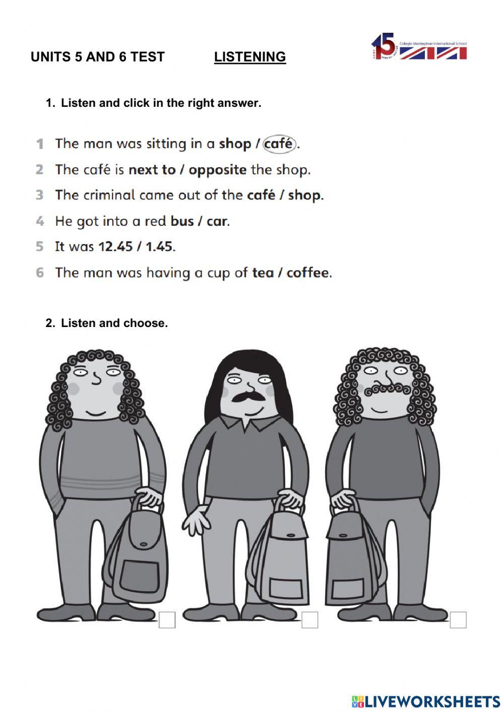 Listening online exercise for Grade 4 | Live Worksheets