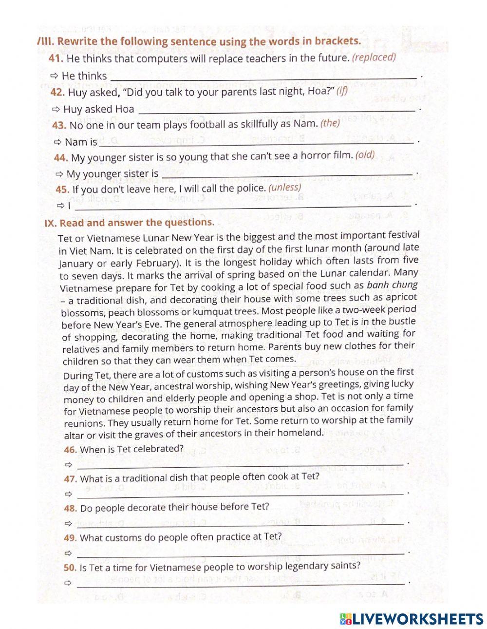 De 3.2 worksheet | Live Worksheets