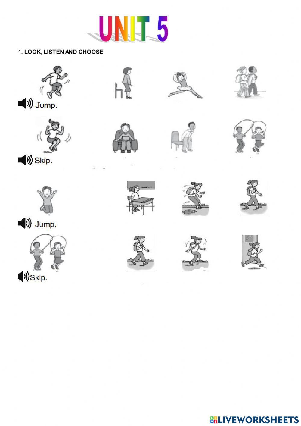 Jump- skip | Free Interactive Worksheets | 1937847