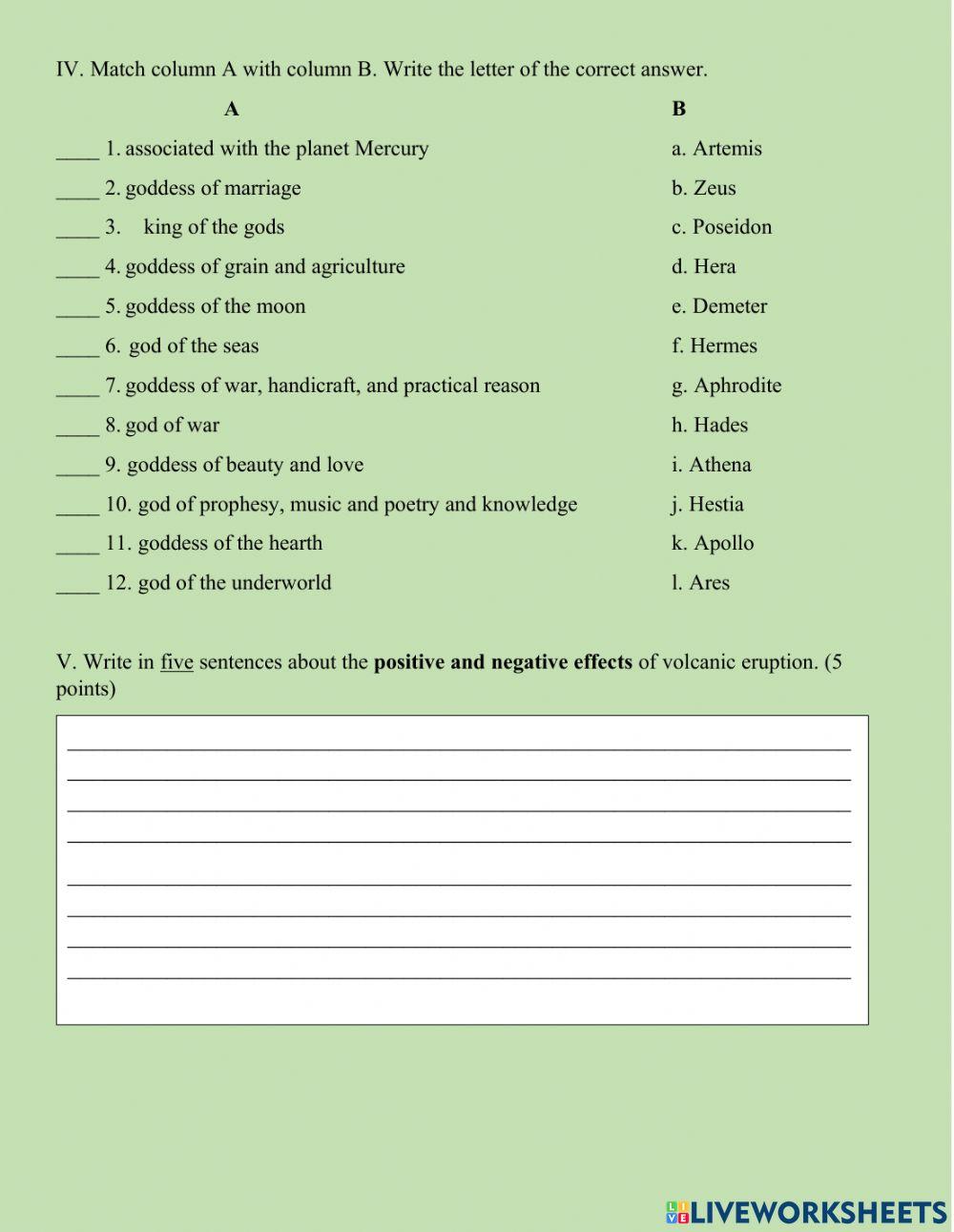 Science 6 4th | joanlimomunez | Live Worksheets