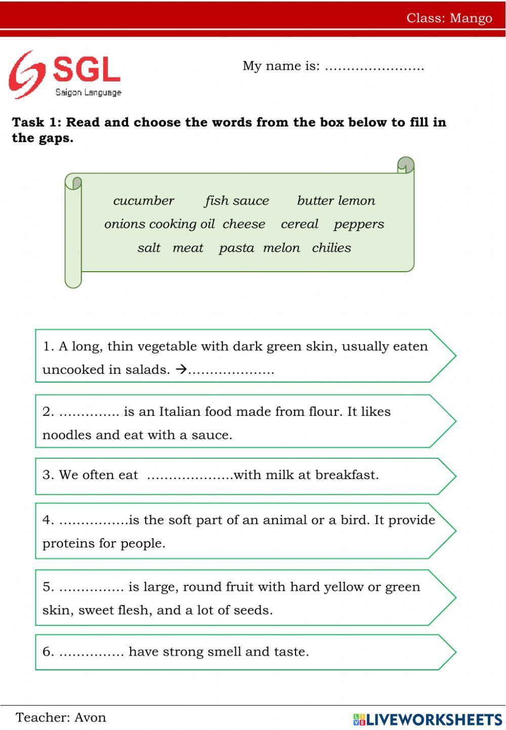Mango 14,3 worksheet | Live Worksheets