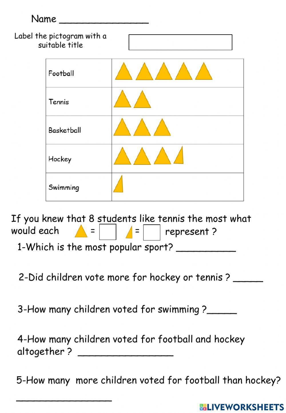 Pictogram online exercise for | Live Worksheets