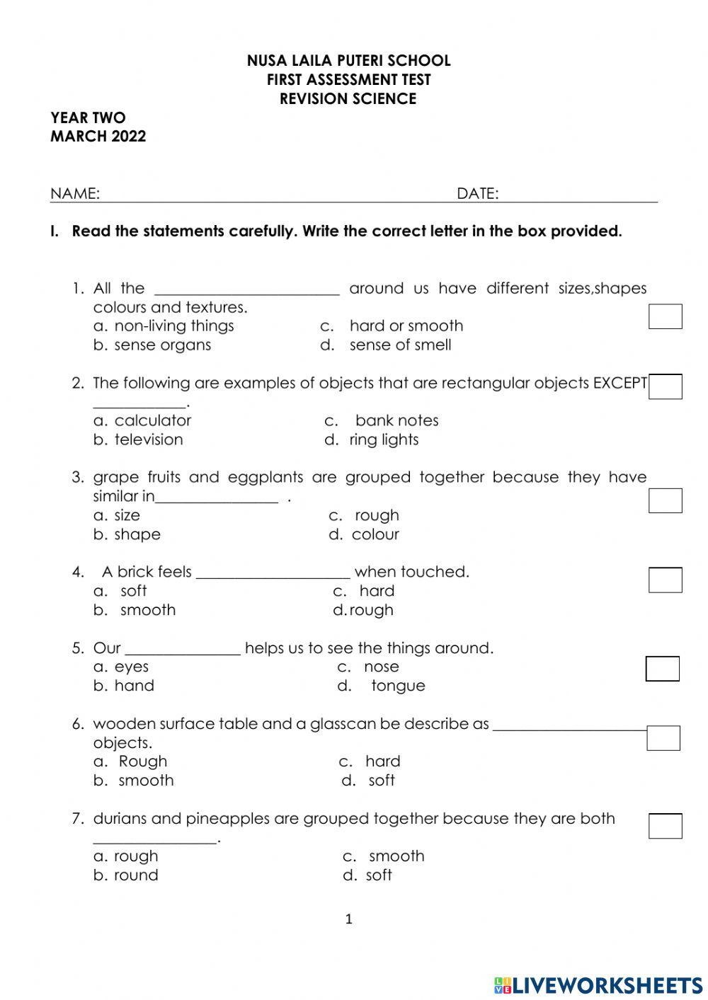 4206645 | REVISION MARCH SCIENCE | Malikah Mayo