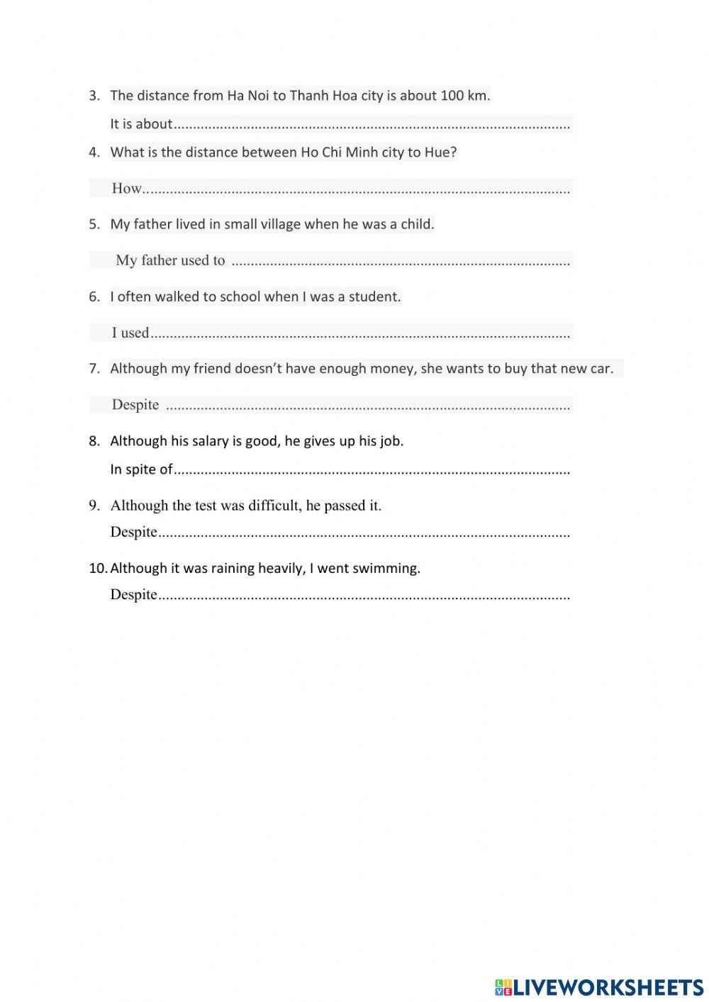 Grade 7 mid-term 2(6) worksheet | Live Worksheets