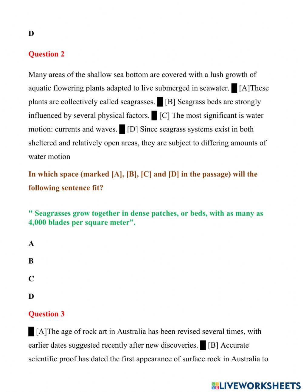 reading week 6 … | Free Interactive Worksheets | 2787002