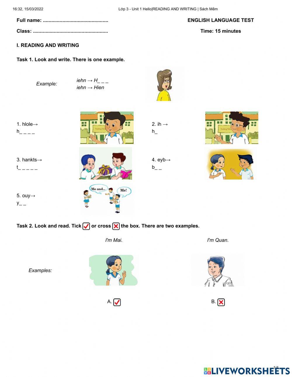 G1 - u1 worksheet | Live Worksheets