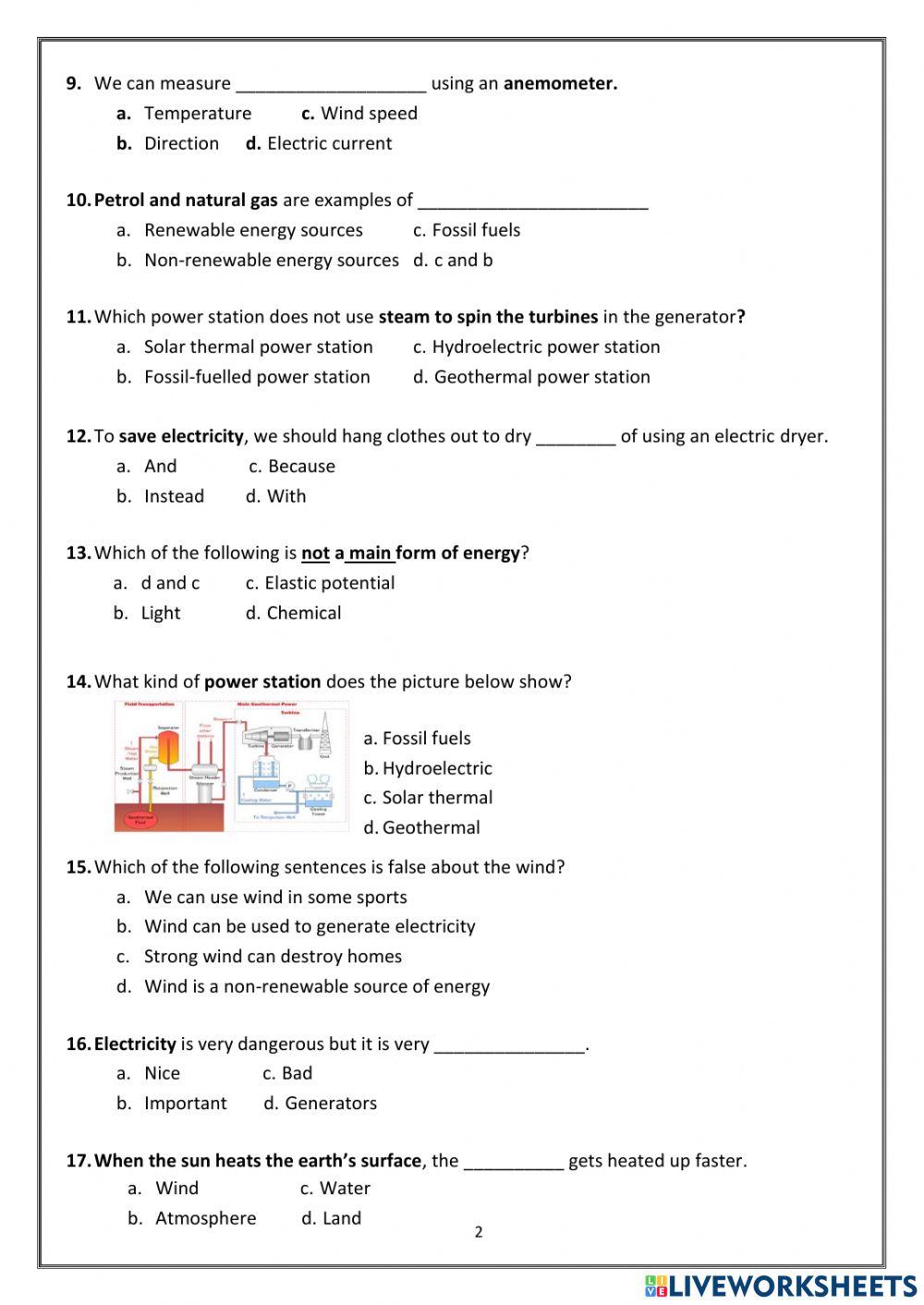 SCIENCE EXAM G3 online exercise for | Live Worksheets