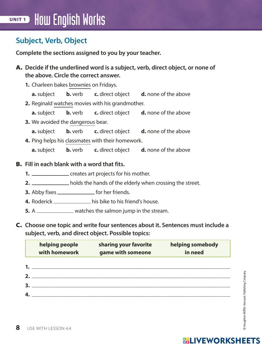 Hrw-page 6-10 worksheet | Live Worksheets