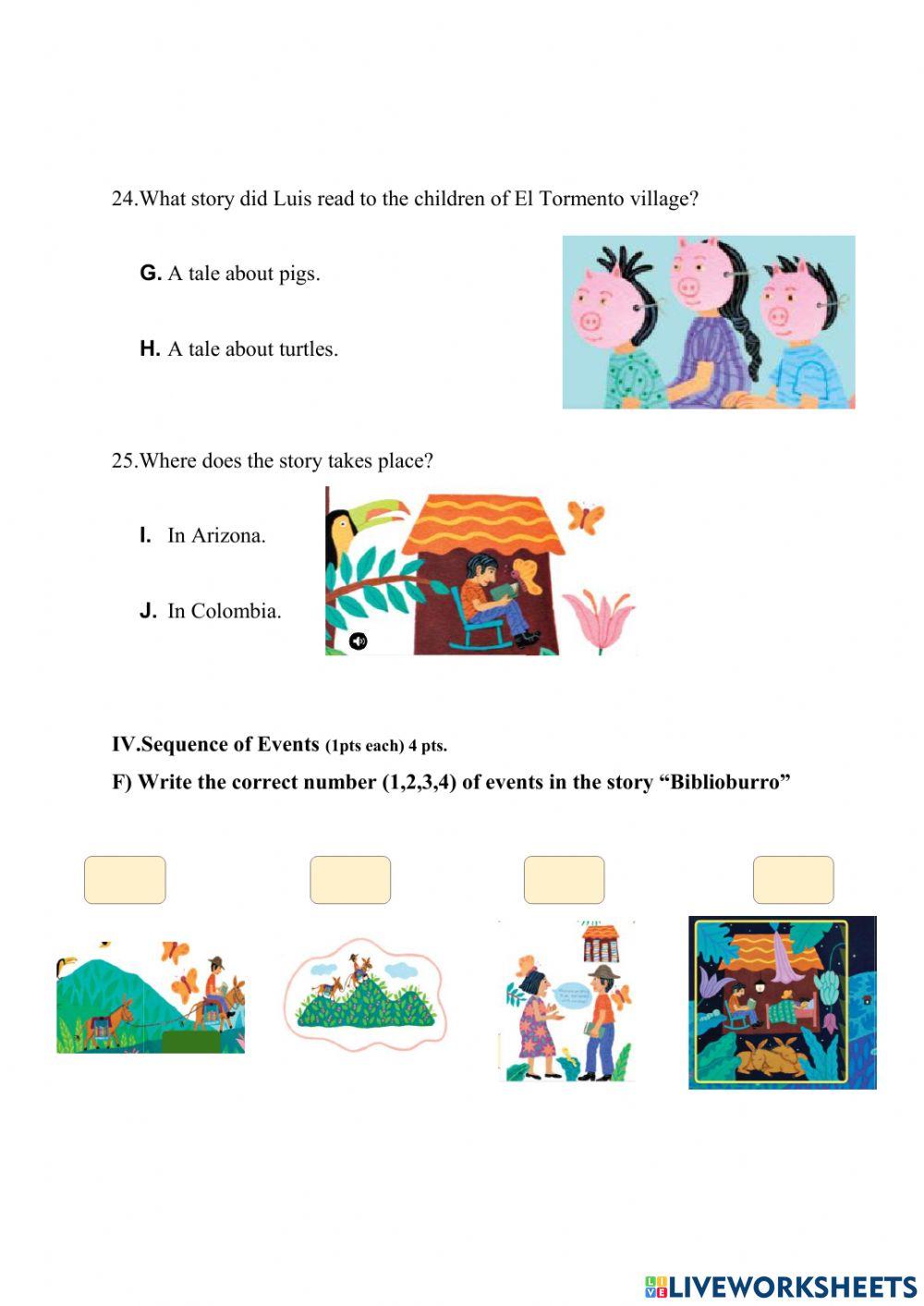 Reading III PARTIAL online exercise for | Live Worksheets