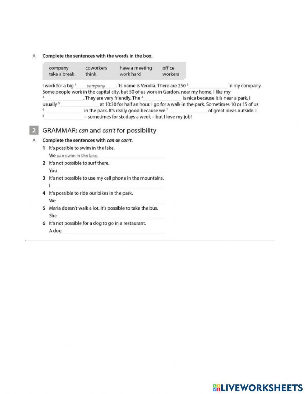 Third partial continuous evaluation online exercise for | Live Worksheets