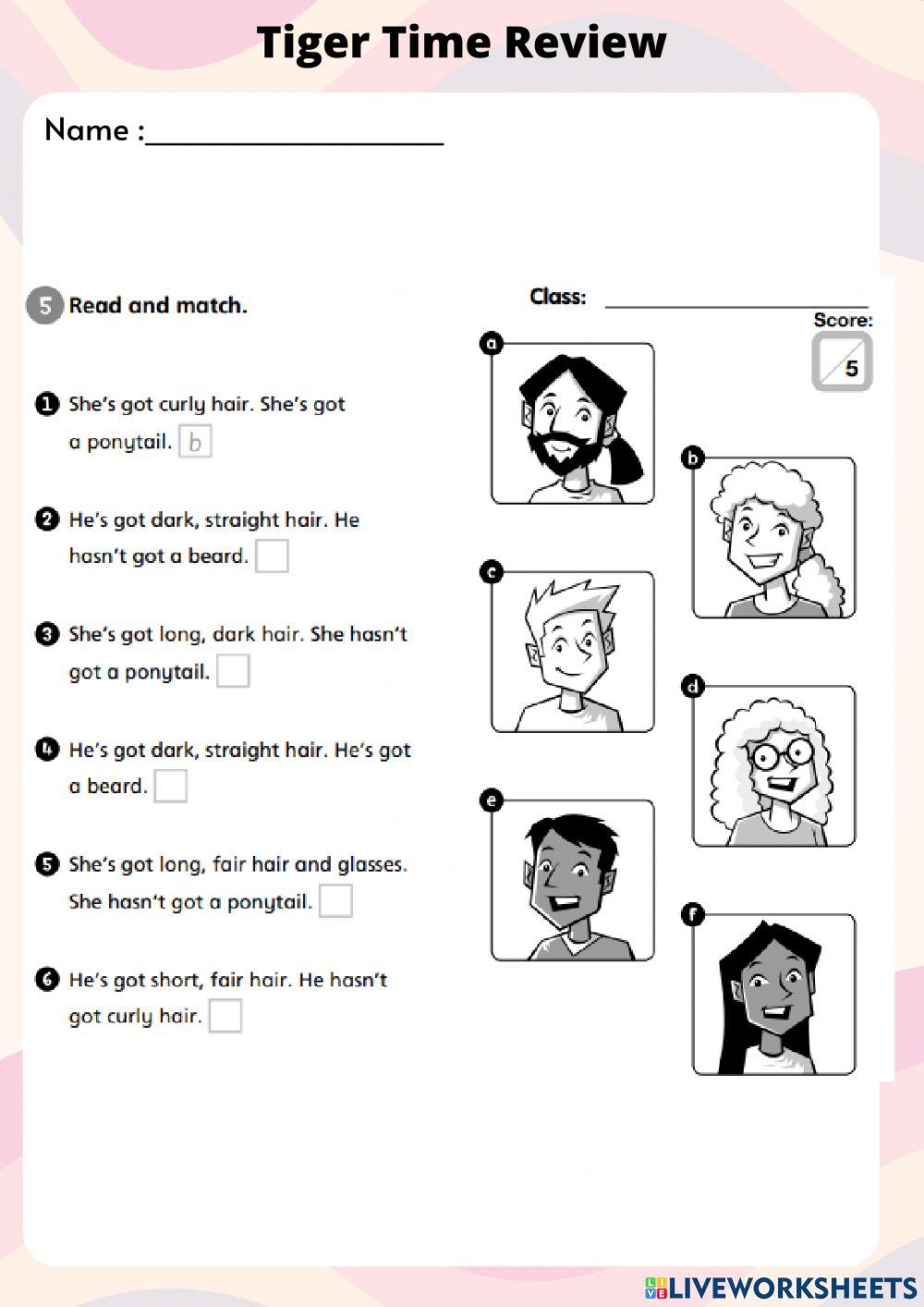 Tiger time P4 online exercise for | Live Worksheets