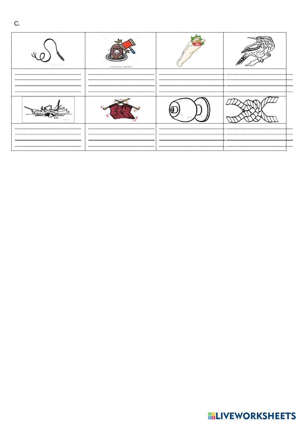 Tablewares worksheet | Live Worksheets