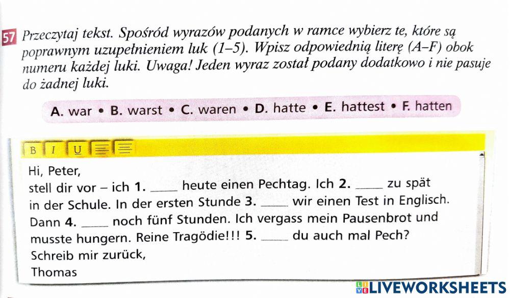 war-hatte | Free Interactive Worksheets | 2789540