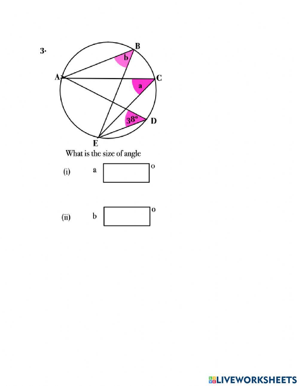1942257 | Circle Theorem | Rudolph | LiveWorksheets