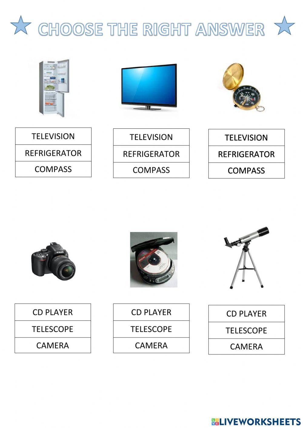 Choose the right answer English as a Second Language (ESL) activity ...