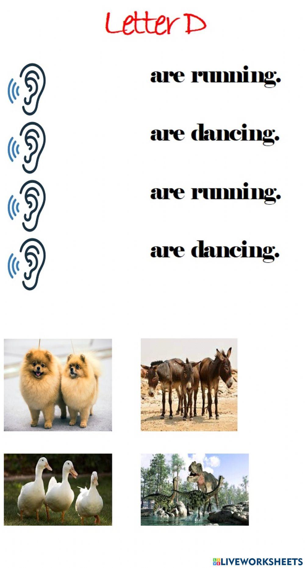 Letter D interactive exercise for Grade 1 | Live Worksheets